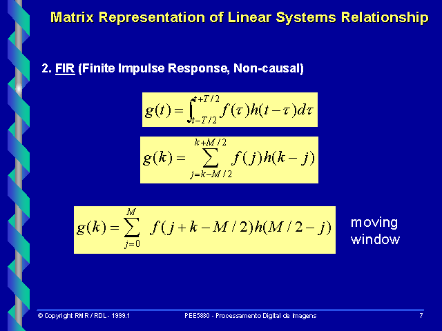 Matrix Representation of Linear Systems Relationship