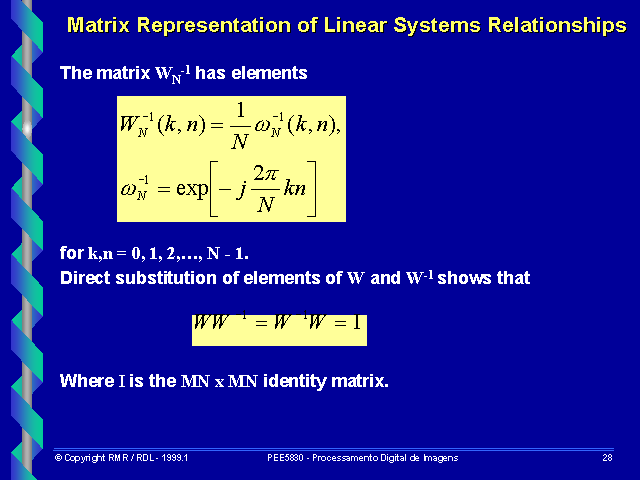 Matrix Representation of Linear Systems Relationships